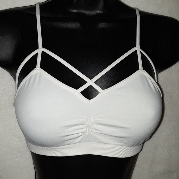 Intimates & Sleepwear | Off White Crisscross Seamless Lightweight ...